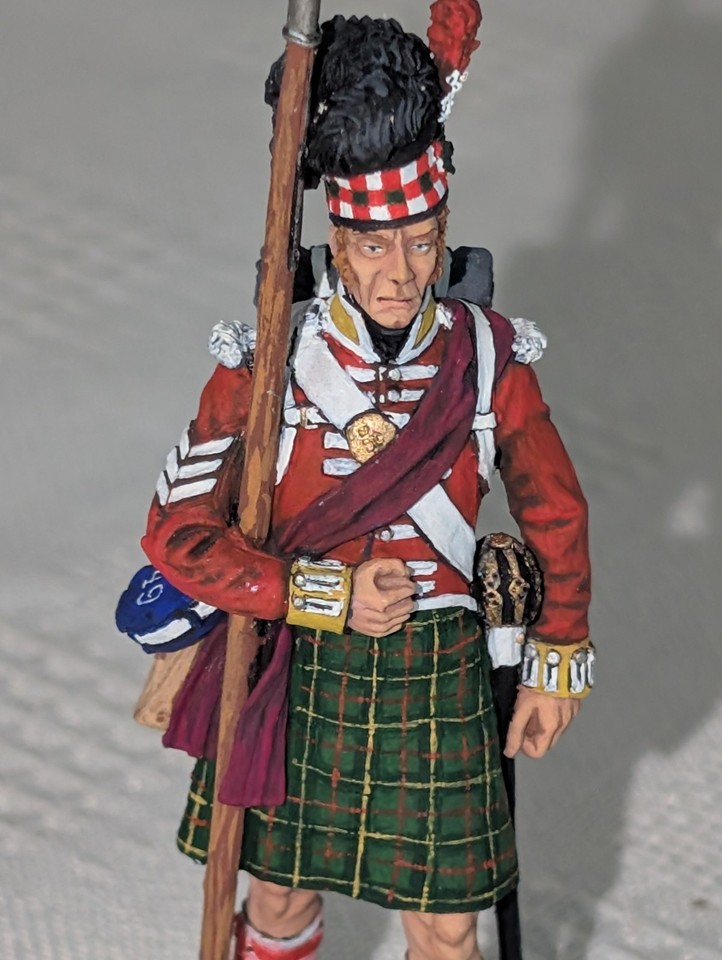 Napoleonic Era 92nd Gordon Highlanders Standing w/ Pike 60mm Lead EK ...
