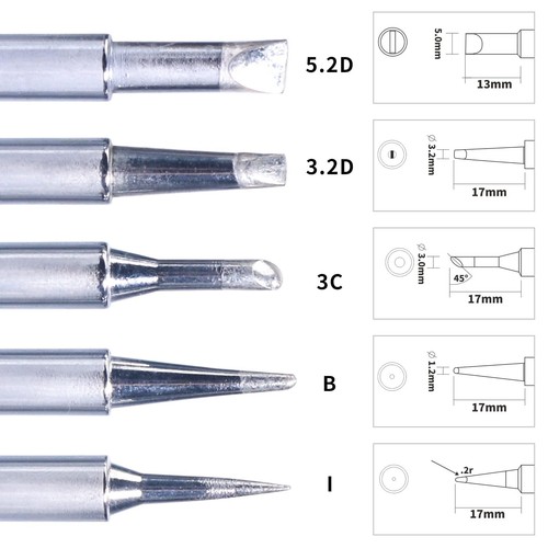 #1400 Soldering Iron Tips Set (5PCS) Long-Life Type ONLY for 927-IV ...
