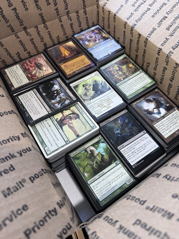 🧙17lbs+ 4200+ UNSEARCHED Magic The Gathering Bulk Lot LP/NM w/ Rares ...