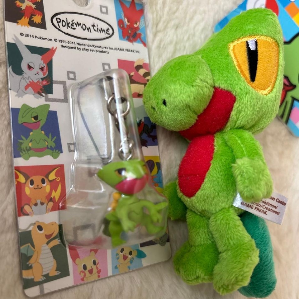 Pokemon Center Mascot Treecko Plush Keychain Sceptile Pokemon Time ...