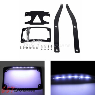 Relocation License Plate Holder & Frame For Harley Fat Bob FXFB FXFBS ...
