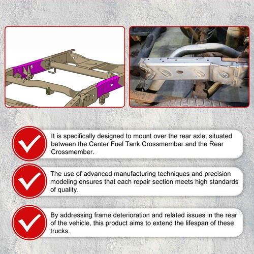 Rear Frame Repair Section for 1999-2006 Chevy Silverado &GMC Sierra ...