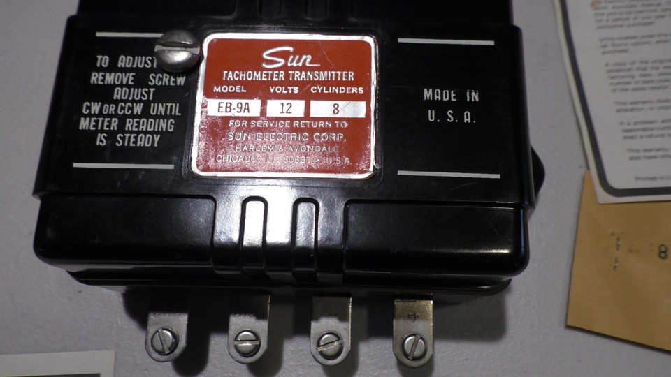 NOS Sun Electric Tachometer Transmitter EB-9A | eBay