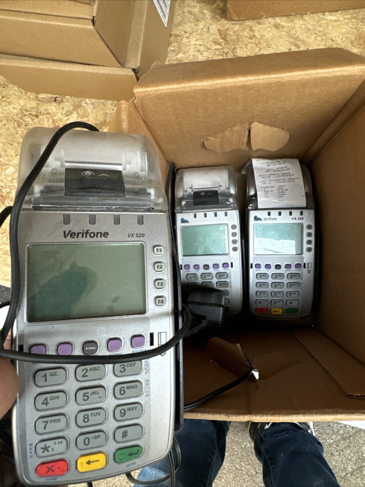 Lot Of 3 VeriFone VX 520 Credit Card Terminals Vx520 Working Order | eBay