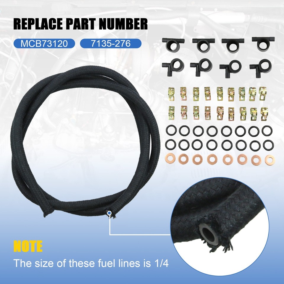 For 7.3 7.3L Ford IDI Fuel Injector Return Line Kit Diesel Trucks 1988 ...