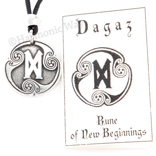 DAGAZ Amulet Rune Necklace Nordic Odin Pendant New Beginnings ...