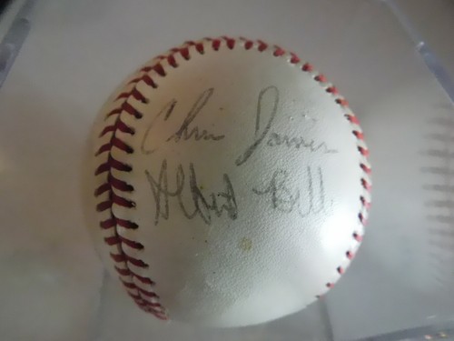 Cleveland Indians Chris James and Albert Belle signed baseball B7 | eBay