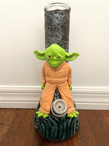12.5” Premium Glass Water Pipe Beaker Thick Art Yoda Star Wars 14mm | eBay