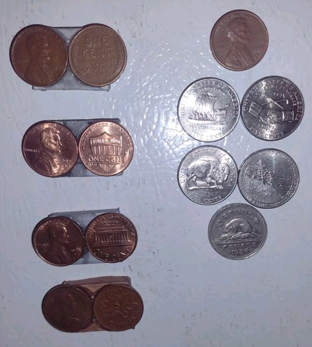 Set Of 10 Coin Magnets For The Fridge W/New Side By Side Obv/Rev🔥 Check ...