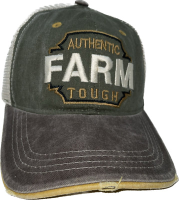 Ballcap Ball Cap Hat Strap Back ADJ Embroidered Authentic Farm Tough ...