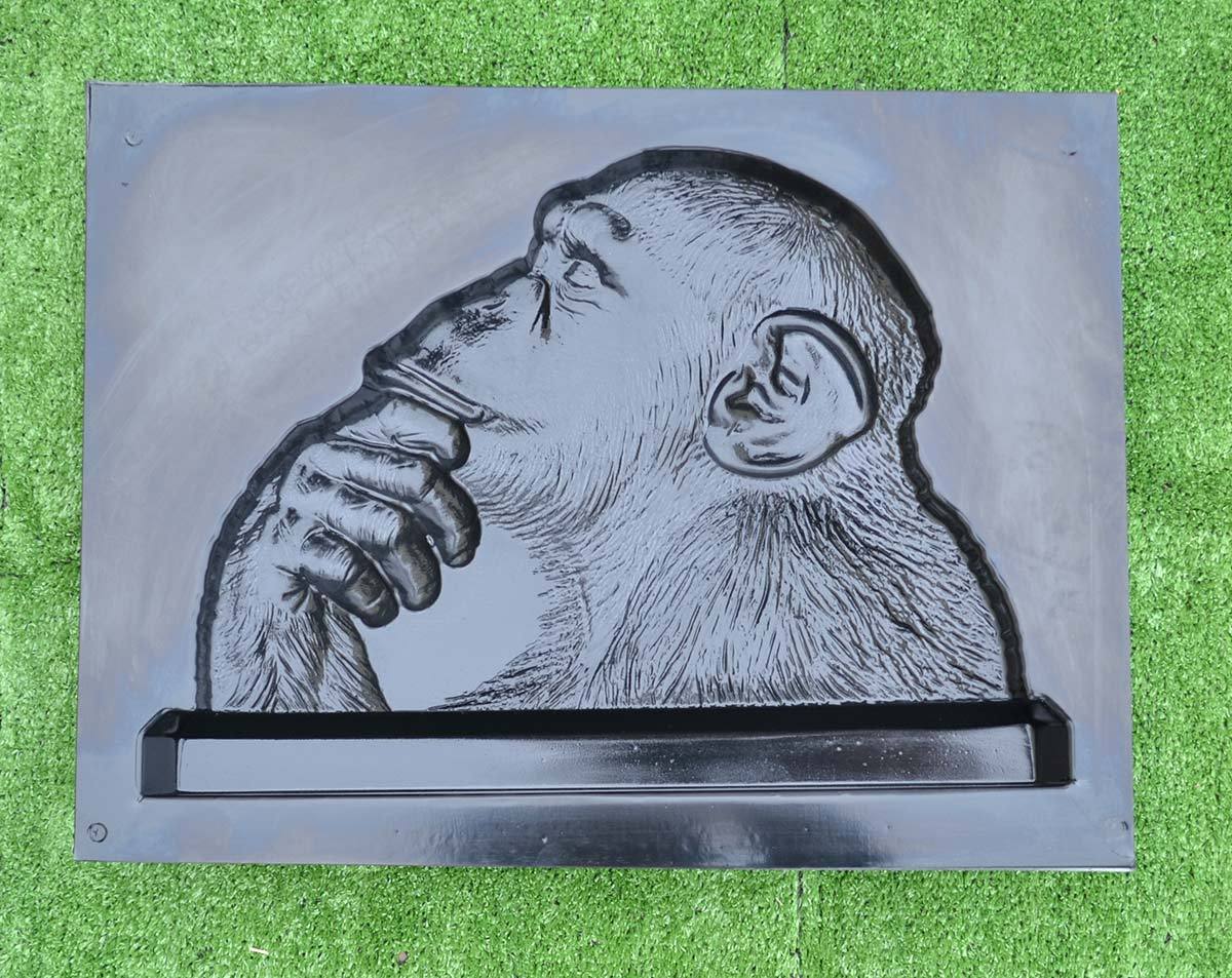 Mold monkey plaster concrete decor wall sculpture Mold ABC plastic D06 ...