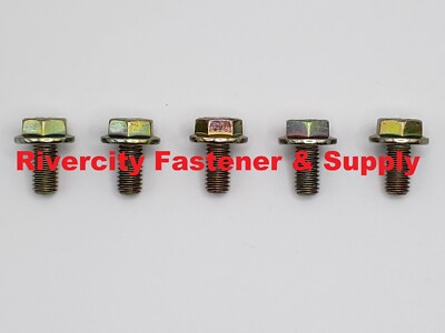 M6-1.0x12 Flange Bolts 6mm x 12mm Steel Screws M6x1.0 x 12 Screw Bolt ...