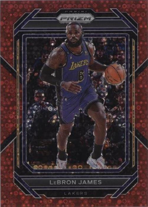 2022-23 Panini Prizm - LeBron James #134 Red Fast Break Prizm /100 for ...