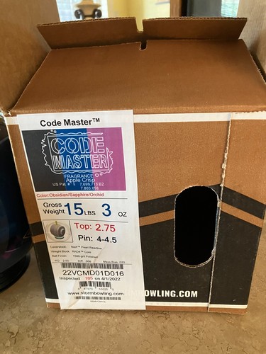Storm Code Master Bowling Ball 1st Quality | 15 Pounds | 2.5-3" Pin | 2.74oz TW for sale online ...