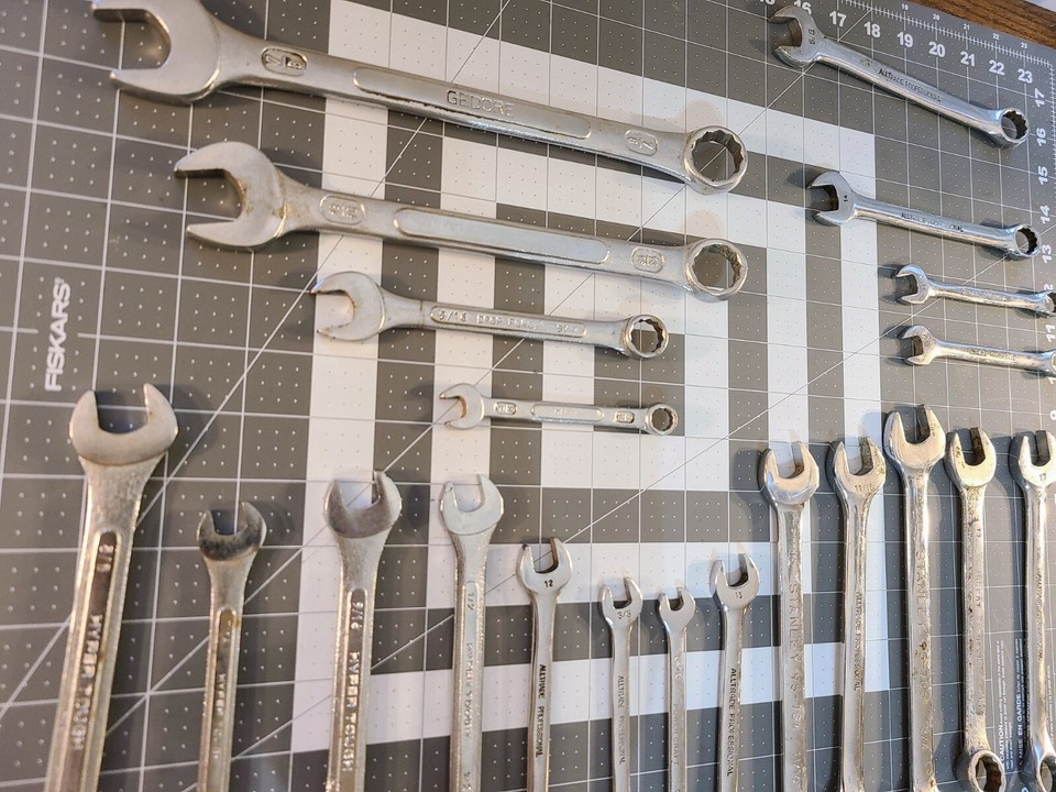 STANLEY, ALLTRADE, SAE/METRIC etc. Open-ended Combo Wrenches Lot, Pick ...