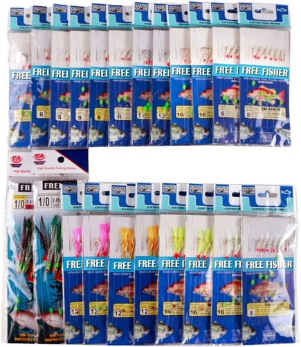 22 Packs Bait Rigs Set, Fishing Rigs,Fishing Pink,Red,White,Yellow | eBay