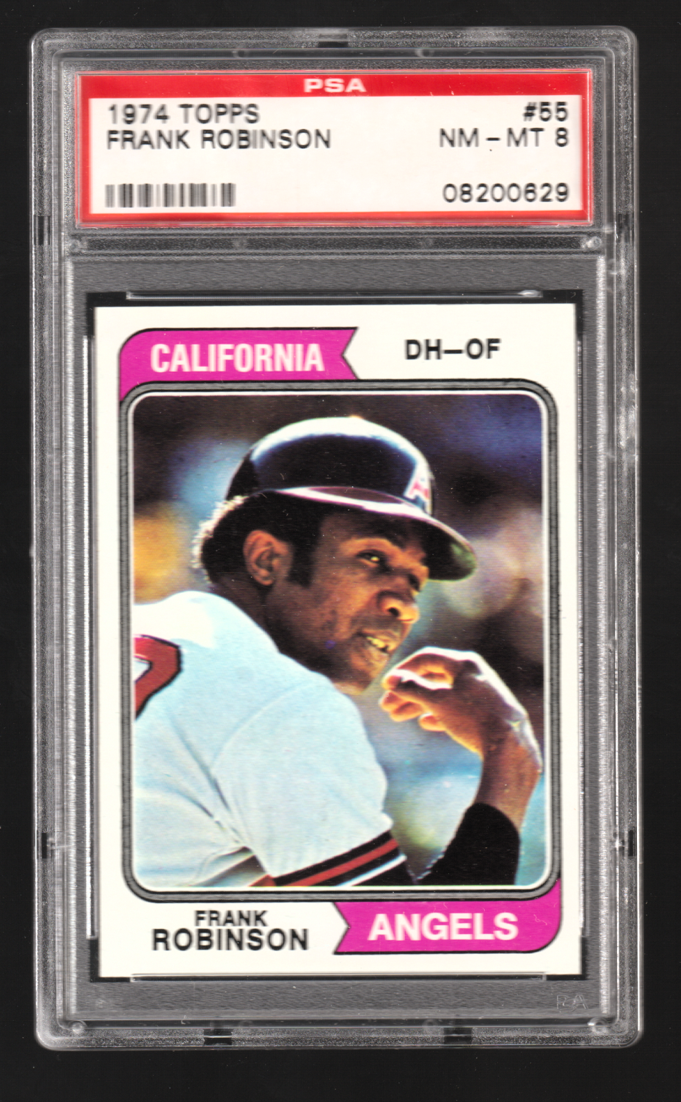 1974 Topps #55 Frank Robinson - California Angels - PSA 8 - NM-MT ...