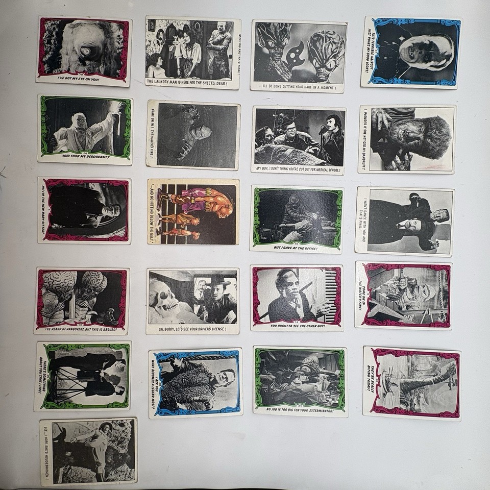 Lot Vintage Horror Trading Cards Spook Stories You'll Die Laughing ...