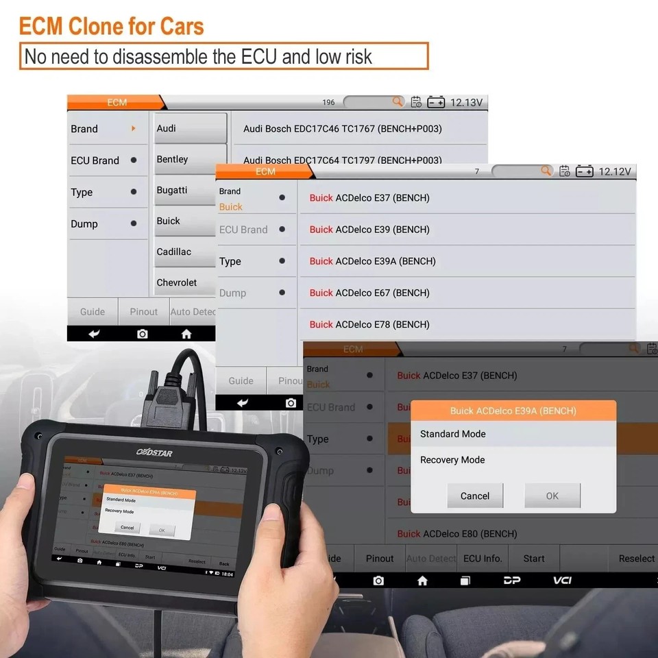 OBDSTAR DC706 ECU Tool ECM ECU Clone OBD2 BENCH for Cars Motorcycles | eBay