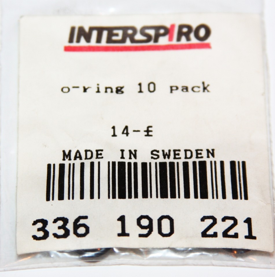 GENUINE INTERSPIRO O-RING #336-190-221 336190221--SCBA AGA FIRE RESCUE ...