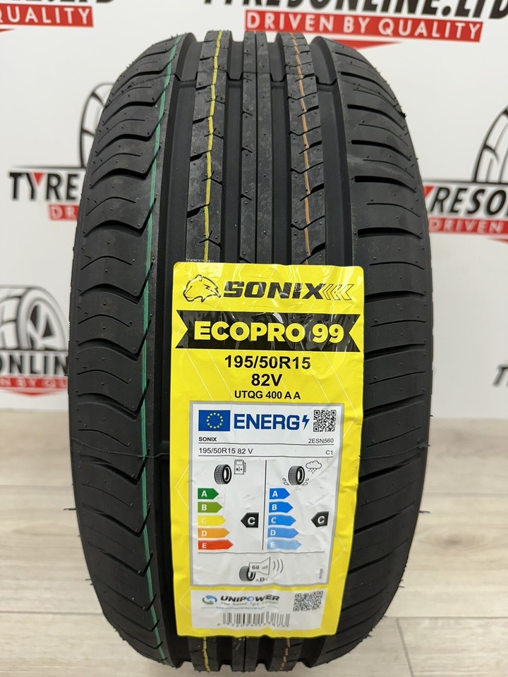 4 X 195 50 15 SONIX 195/50R15 82V BRAND NEW TYRES HIGH PERFORMANCE M+S ...