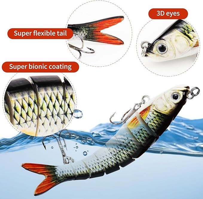 Robotic Fishing Lures, Animated Swimbaits for Bass/Trout, 3 Pcs | eBay
