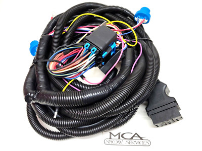 BOSS Snow Plow 13 Pin Harness 4 Sealed Relay Main Truck Side Wiring ...