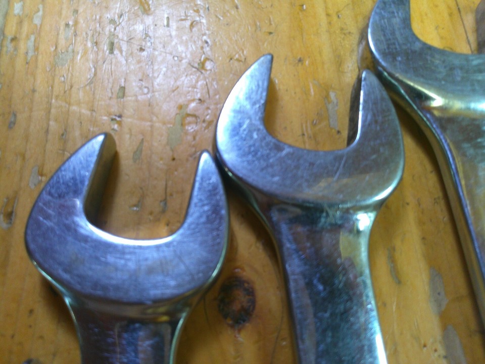 USA OLD UNDERLINE 1966 1967 LOT 7 SNAP ON SAE OPEN BOX END WRENCH SET 1 ...