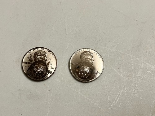 VINTAGE LOT 2 RARE MASONIC WHEAT STEEL PENNY TOKEN PUNCH BUMP | eBay