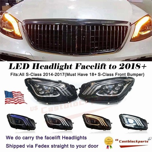 For MERCEDES S550 S63 S65 S-CLASS Upgrade 2018-2021 LED Headlight Left ...