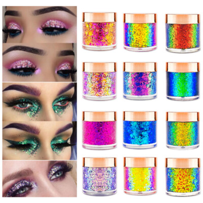 Chrome Eyeshadow Chameleon Flake Glitter Eye Shadow Shimmer Metallic ...