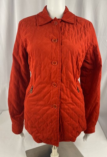 Faconnable Red Quilted Light Weight Jacket Size Small Women's | eBay