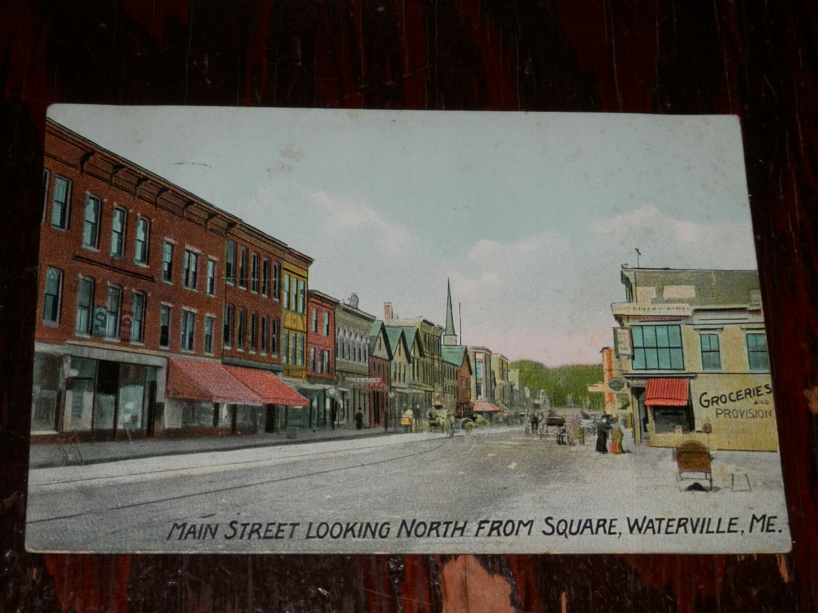 WATERVILLE MAINE - RARE OLD POSTCARD - MAIN STREET LOOKING NORTH ...