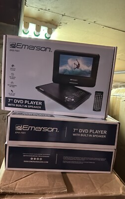 Emerson 7" portable DVD&CD player, NEW in box, EPD-7001, With built-in ...