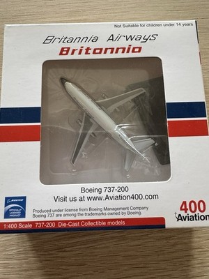 Aviation 400 Britannia Airways Boeing 737-200 G-BFVA 1:400 Scale Die ...
