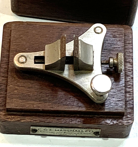 Vintage C & E MARSHALL Co. Watchmakers Poising Tool Walnut Box Wood | eBay