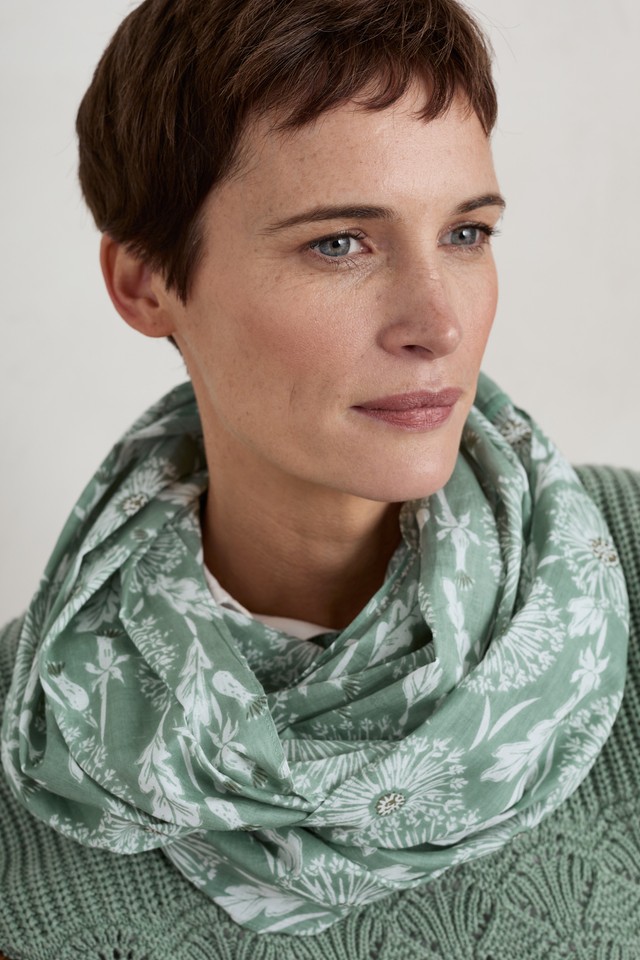 Seasalt Women's Scarf - green New Everyday Circle Scarf - Dandelion ...