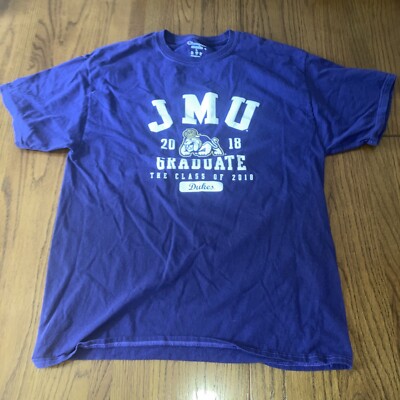 James Madison 2018 Purple Graduate T -Shirt MENS Large JMU Champion ...
