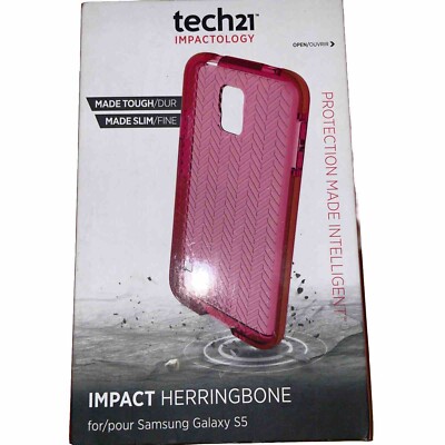 Tech21 Impact Herringbone Case for Samsung Galaxy S5 - Pink | eBay