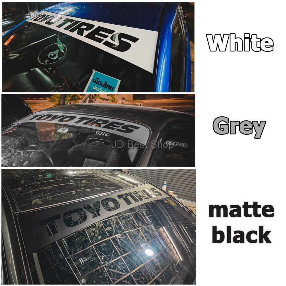 Sticker Windshield Diecut Vinyl JDM Style TOYO TIRES Type punched ...