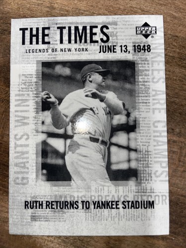 2001 Upper Deck Legends of New York Babe Ruth New York Yankees #181 | eBay