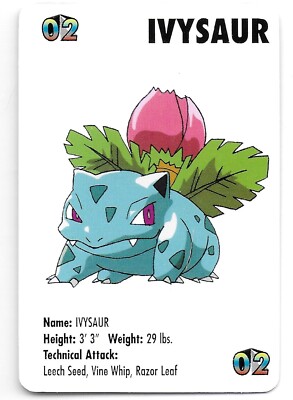 1998 POKEMON IVYSAUR CARD KFC MINI NINTENDO | eBay