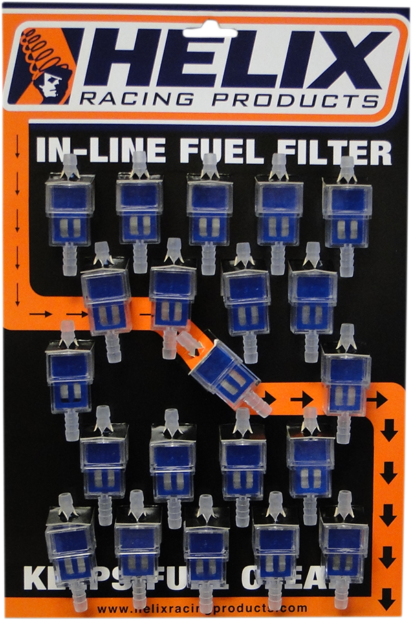 Helix Racing Products - 118-9214 In-Line Fuel Filters Blue 1/4" Display ...