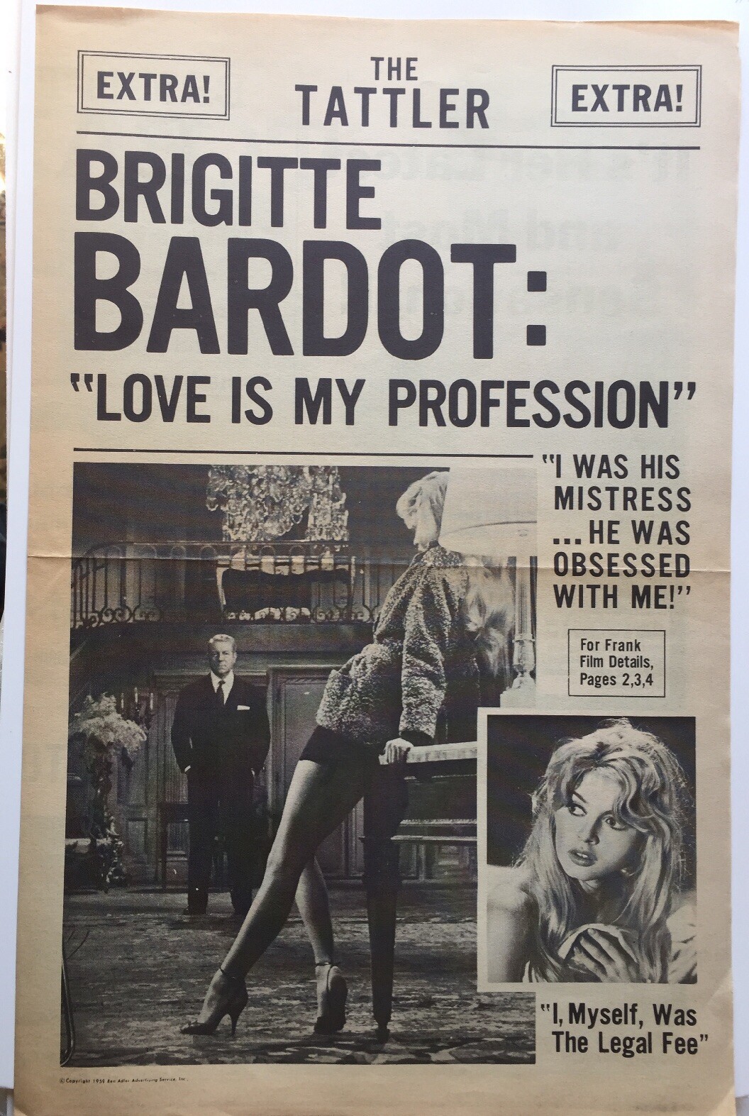 1958 Love Is My Profession Original Movie Pressbook Brigitte Bardot | eBay