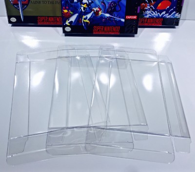 50 SNES / N64 / ATARI JAGUAR Box Protectors Clear Cases Super Nintendo ...