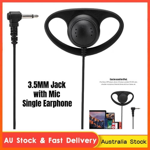 1PCS Wired Single Headphone 3.5mm One Earphone Ear Ear-Hook Headphone ...