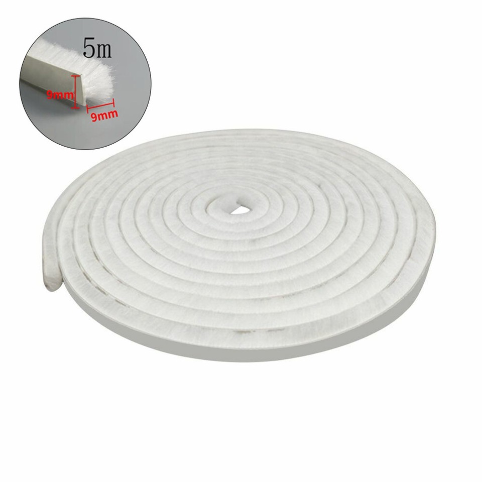 10M Self Adhesive Draught Excluder Brush Window Pile Seal Door Weather ...