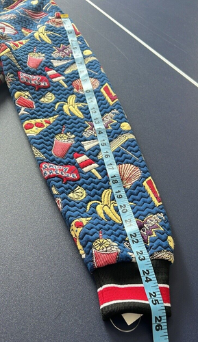 Zara Jacket Men Medium Jacquard Graphic Bomber Mood Summer Pizza Ice ...