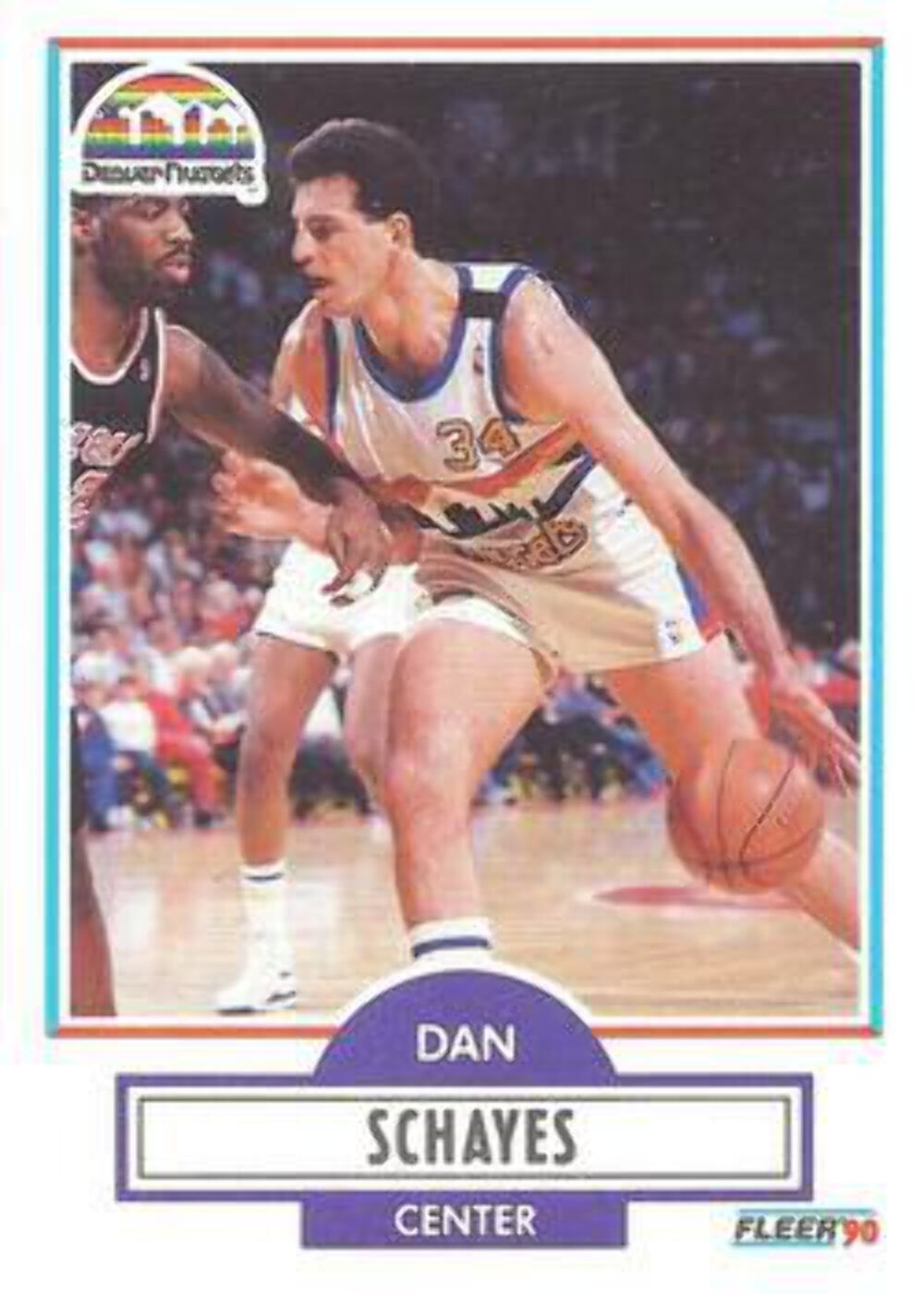 #53 Danny Schayes - Denver Nuggets - 1990-91 Fleer Basketball | eBay
