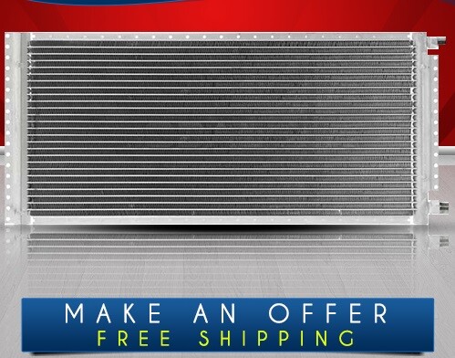 Universal Condenser A/C 11x20 (18mm Core Depth) 4 Rails Unpainted ACS ...